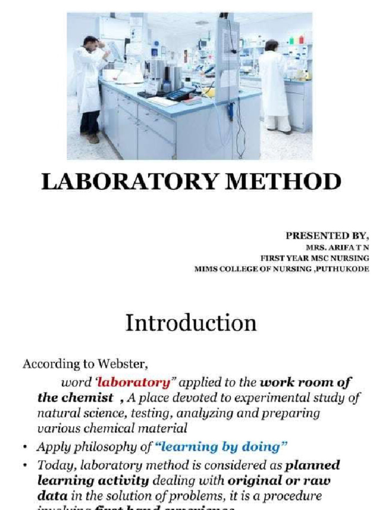 Laboratory Method 1 | PDF