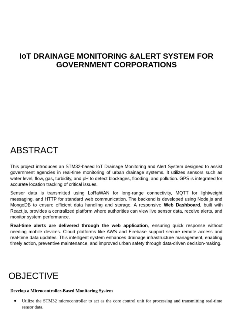 Automated Drainage Monitoring System | PDF | Ph | Flow Measurement