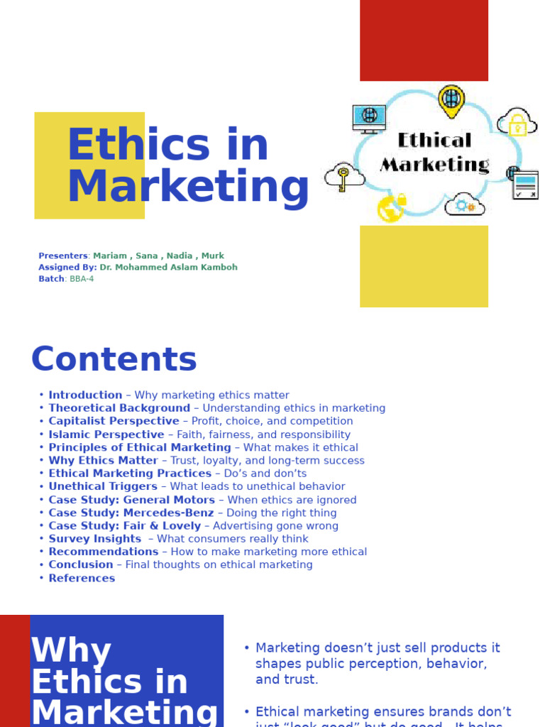 Ethical Marketing: Principles & Practices | PDF | Marketing | Brand