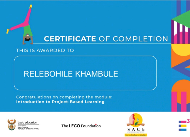 Relebohile Khambule - Introduction To Project Based Learning | PDF