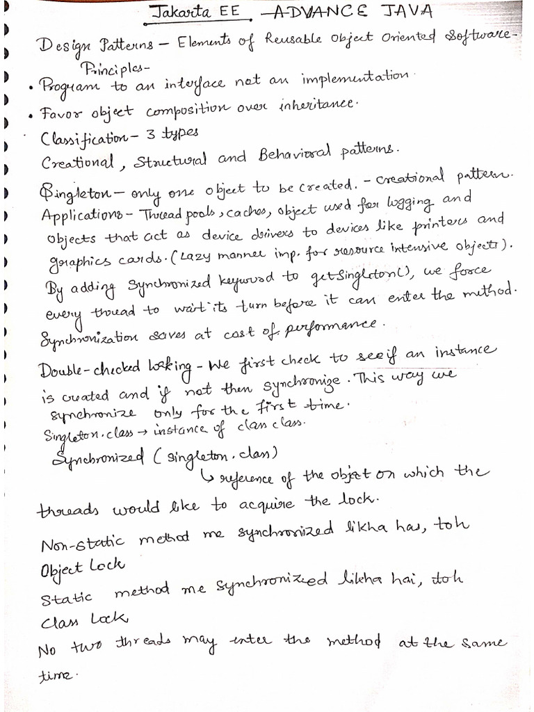 Java Advance Notes | PDF