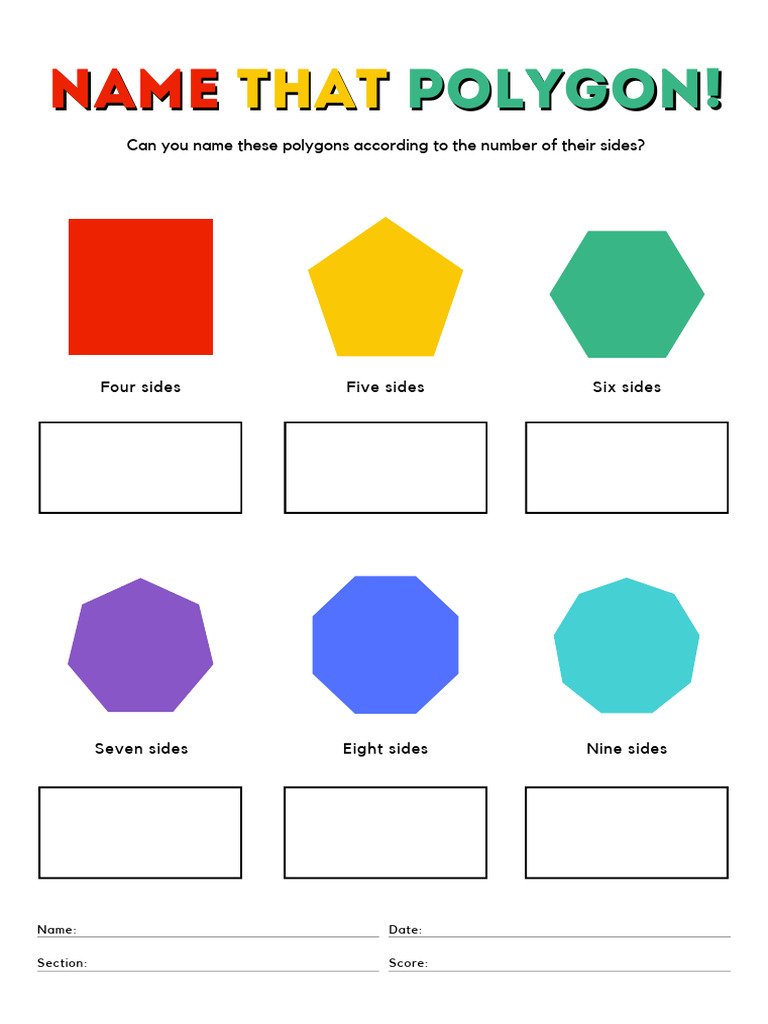 Red Rainbow Polygons Shapes Math Games Worksheet - 20250702 - 210543 ...