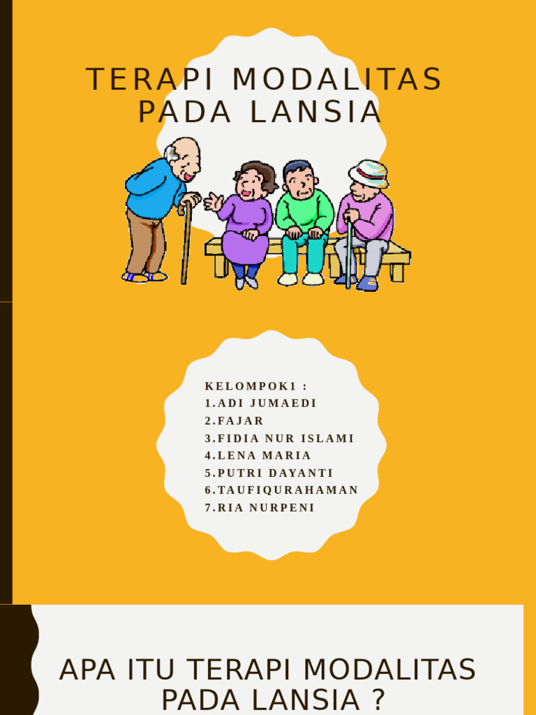 Terapi Modalitas untuk Lansia | PDF