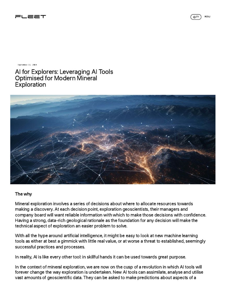 AI-Driven Insights for Mineral Exploration | PDF | Artificial ...