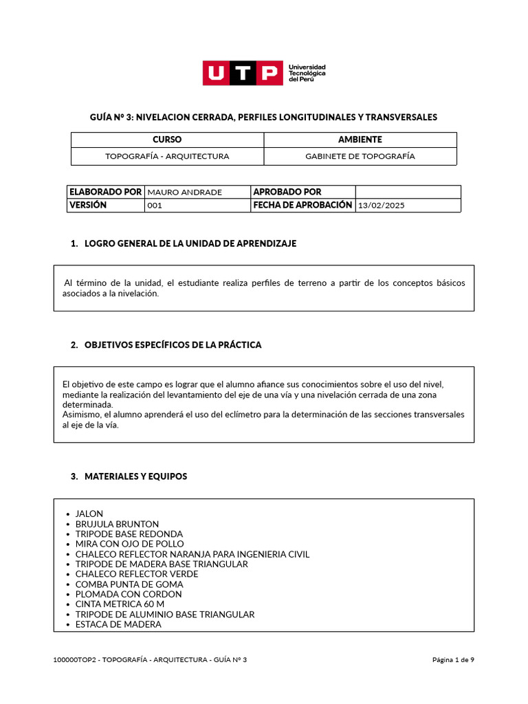 S09 - Guia de Salida A Campo | PDF | Tecnología geográfica | Agrimensura