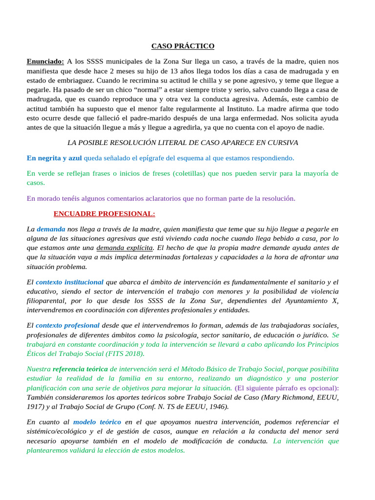 N02 Caso Práctico Resuelto | PDF | Trabajo Social | Mediación