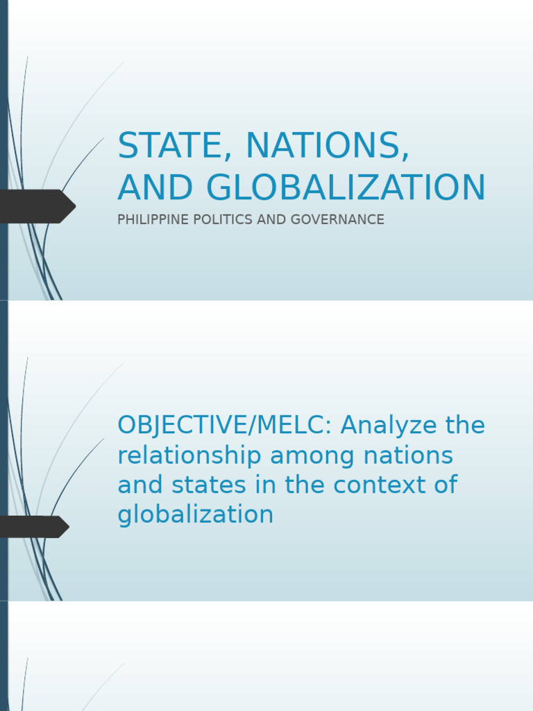 Philippine Politics in Globalization | PDF | State (Polity) | Nation