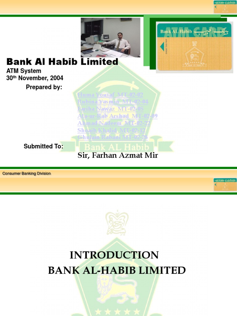 Atm Presentation | PDF | Automated Teller Machine | Cheque