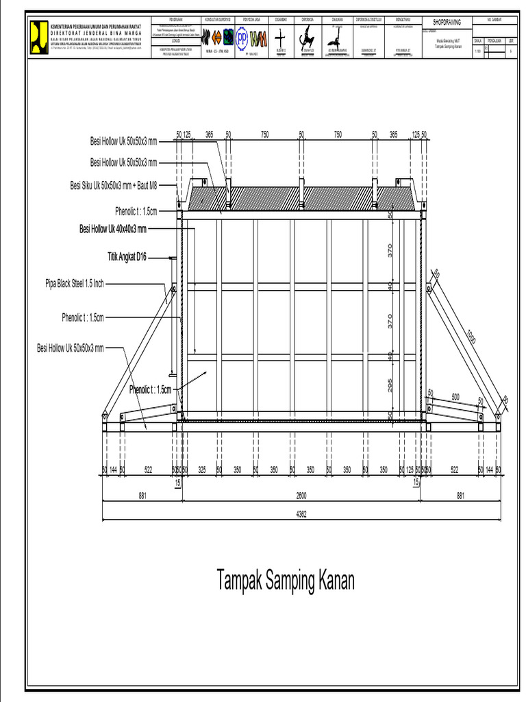 Modul Bekisting Precast D16 | PDF