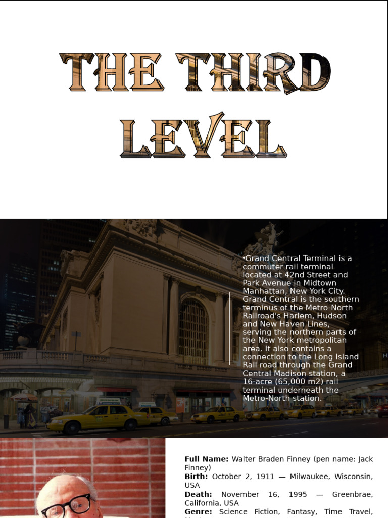 The Third Level by R.lohith Pranav | PDF | Metro North Railroad