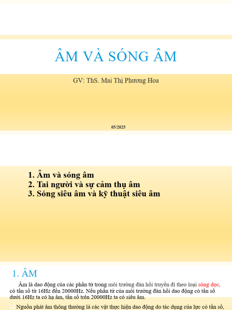 Âm Và Sóng Âm | PDF