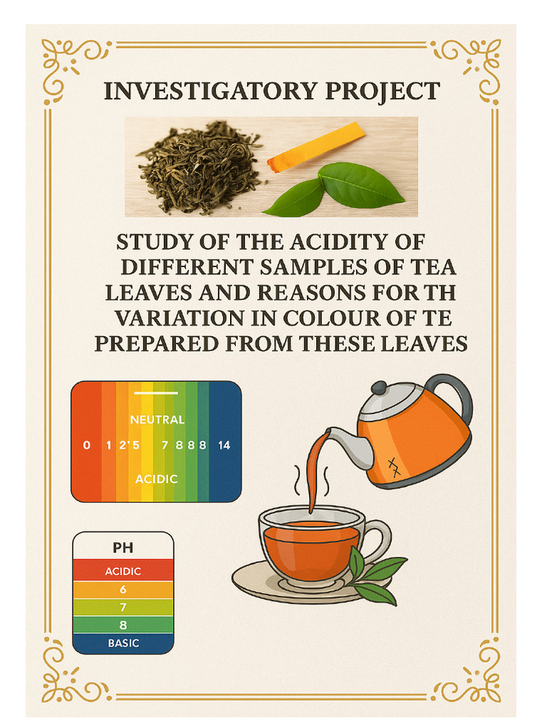 Acidity and Color Variations in Tea | PDF