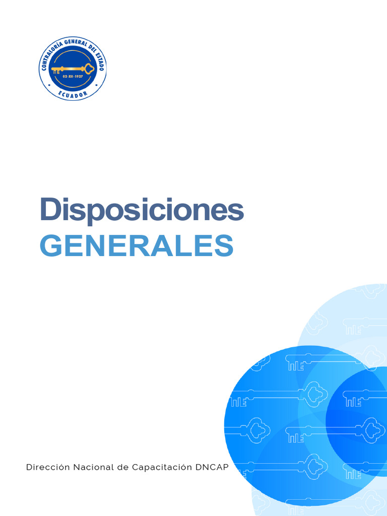 Disposiciones Generales | PDF