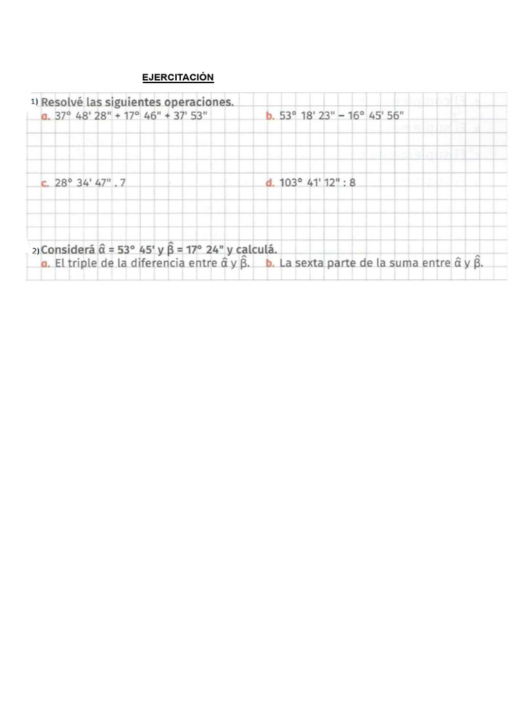 Ngulos Operaciones | PDF