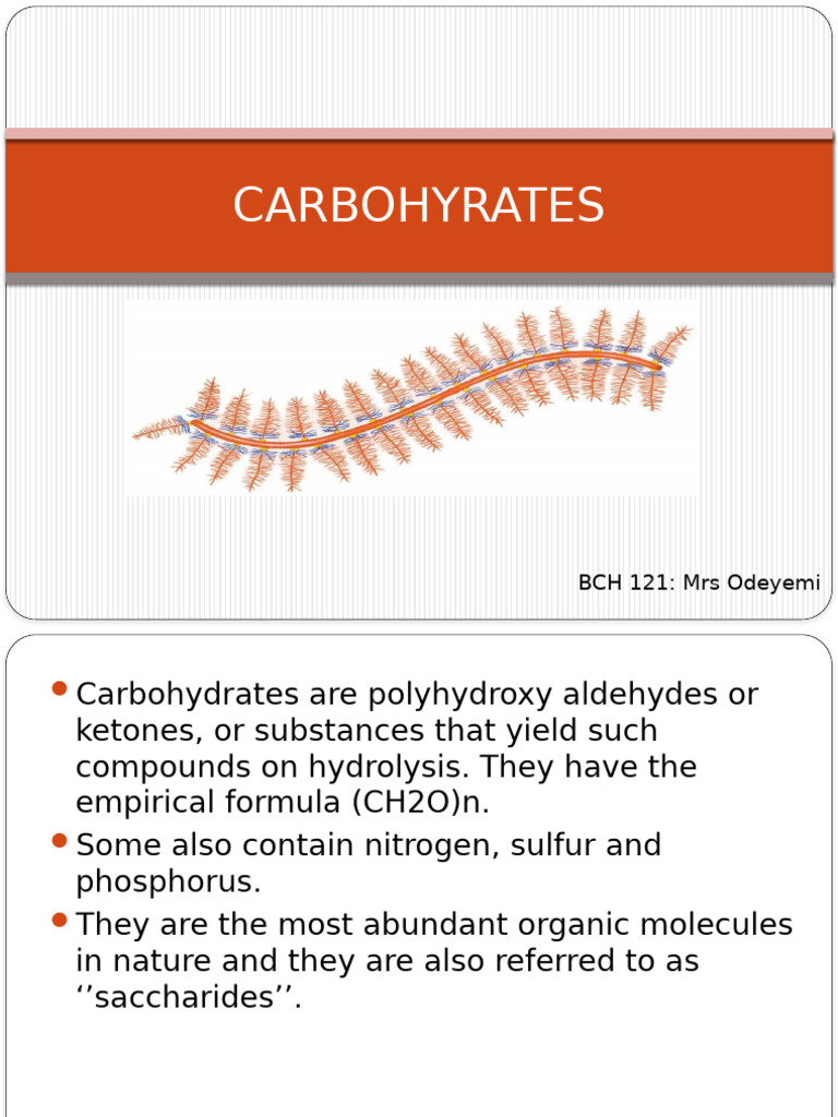 BCH 121 Organic and Inorganic Chemistry | PDF | Carbohydrates | Glucose