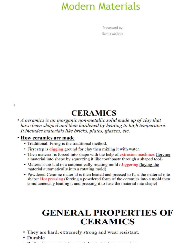 Moderm Material | PDF