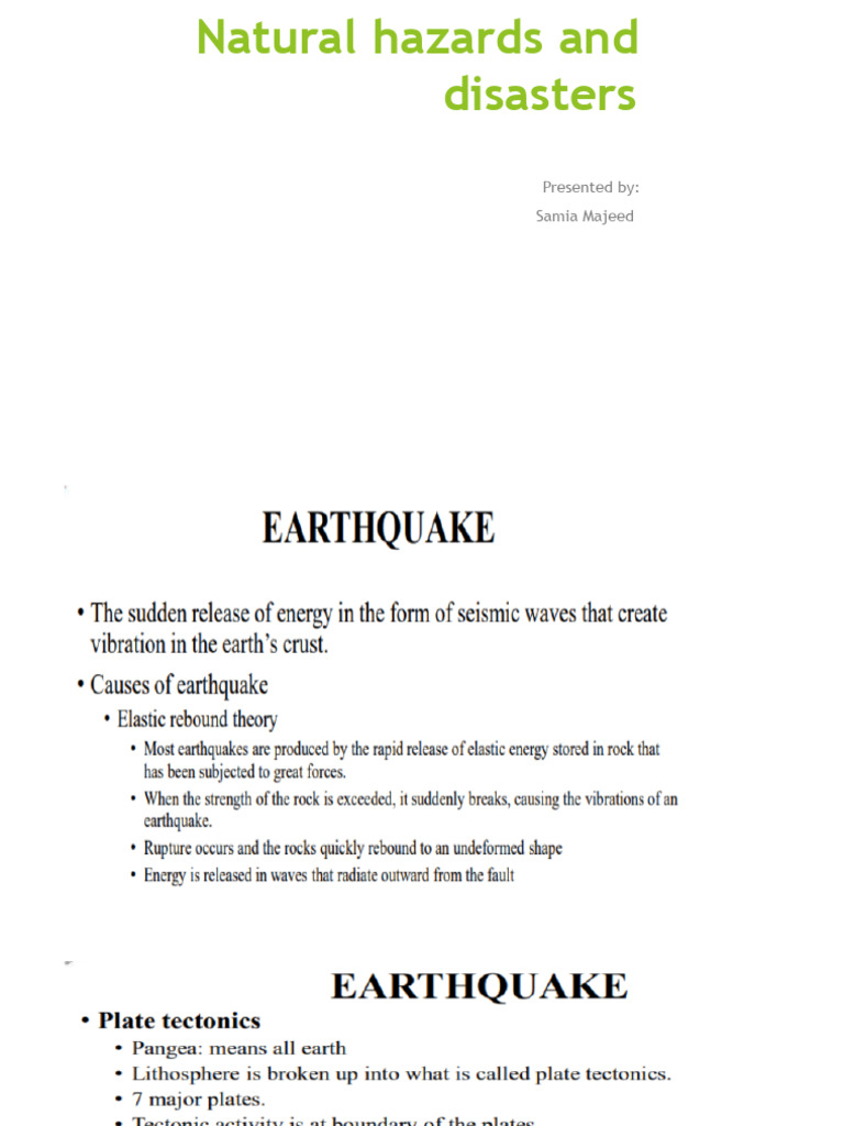 Natural Hazards and Disaster | PDF