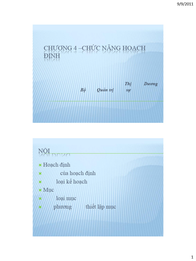 Chƣơng 4 -Chức Năng Hoạch Định | PDF