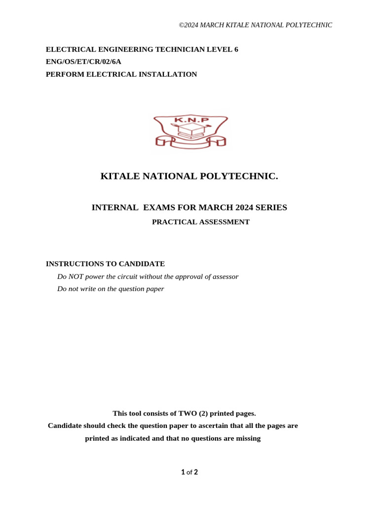 Candidate Practical Tool SET 2 | PDF