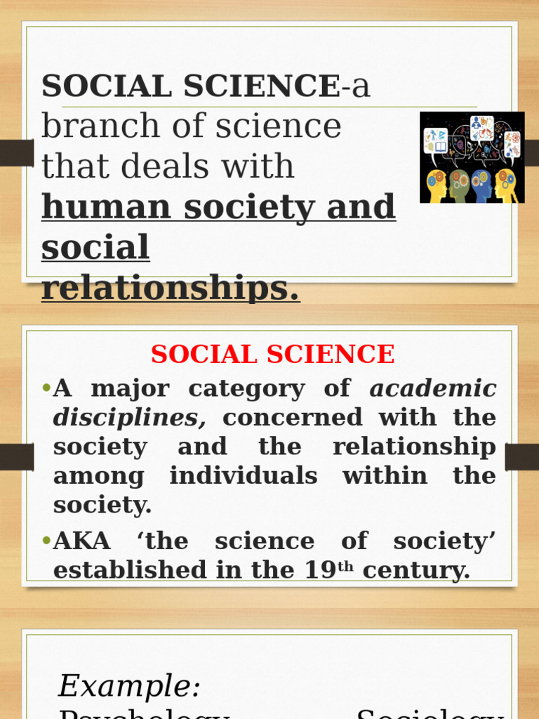Social Science Overview and Disciplines | PDF | Psychology | Social ...
