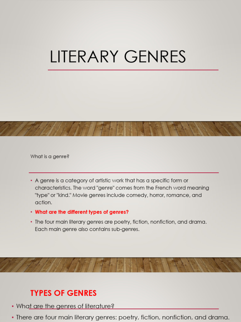 1st Lecture, Literary Genres | PDF | Poetry | Epic Poetry
