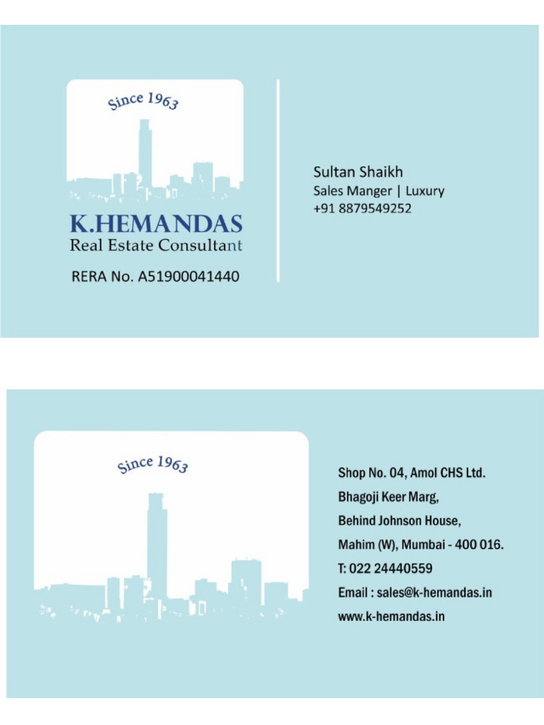Visiting Card- Sultan Shaikh | PDF