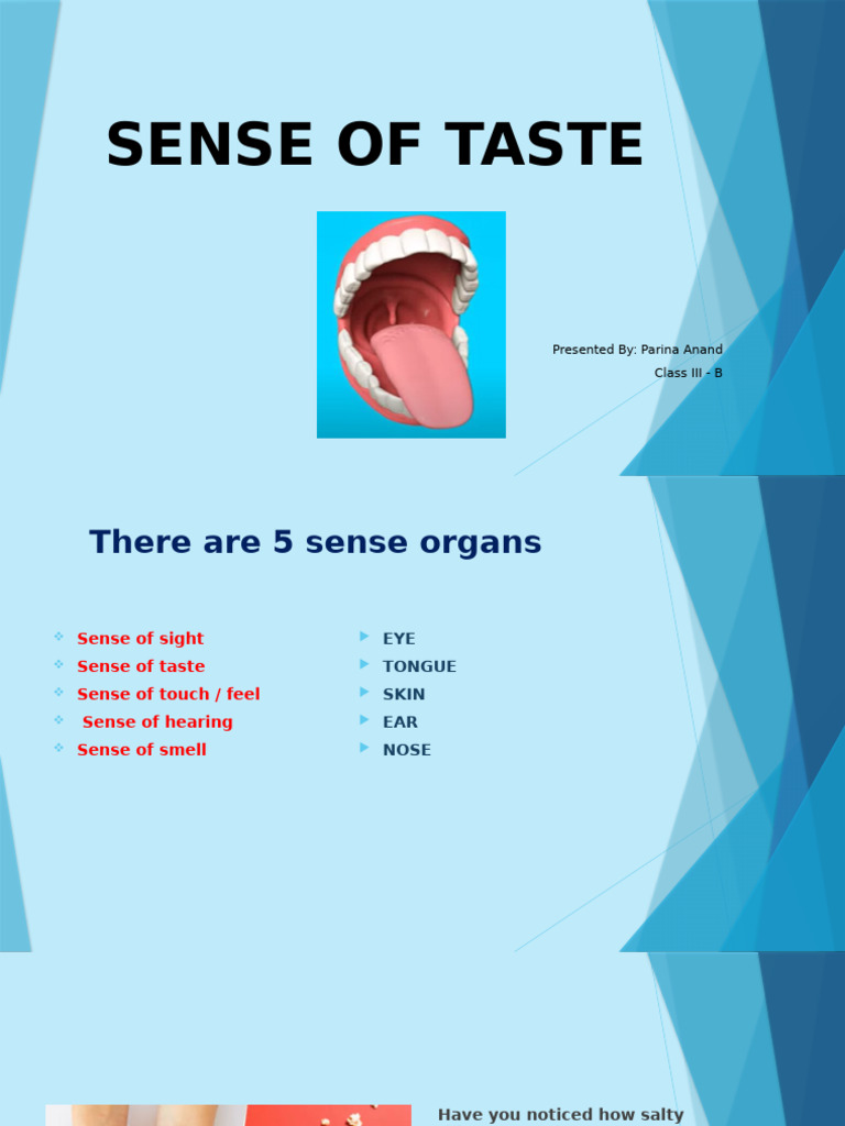Sense of Taste | PDF
