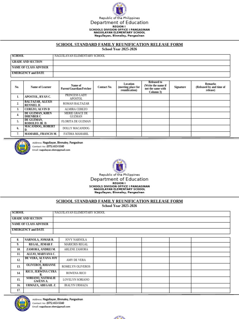 Family Reunification Release Form | PDF | Chess Theory | Chess