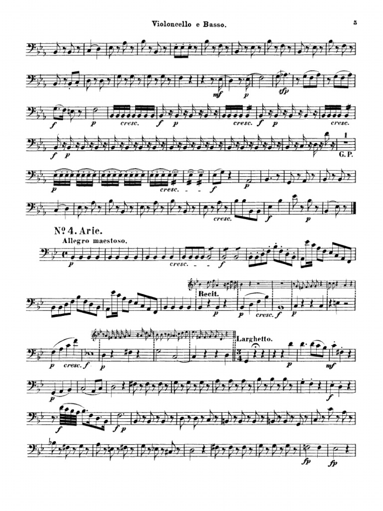 Mozart - Flautul Fermecat - O Zittre Nicht - Vc. Cb. | PDF