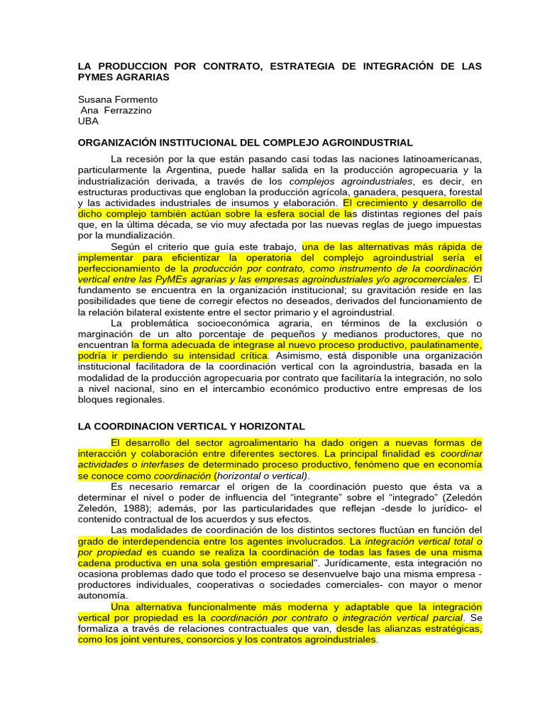 Integraci N Formento S | PDF | Business | Agronegocios