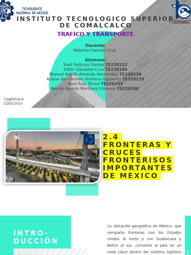 Fronteras y Cruces de México | PDF | Aguas territoriales | México
