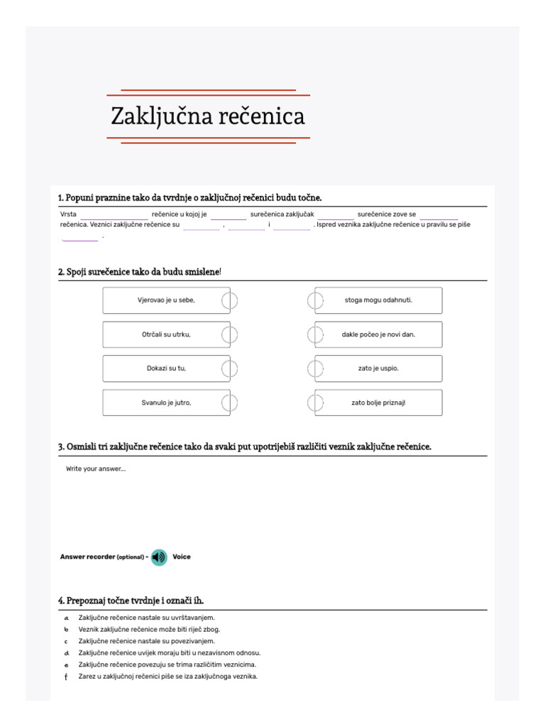 Zakljucna Recenica | PDF