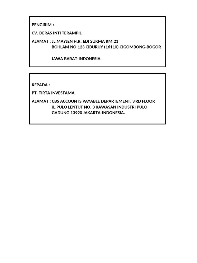 Map Pengiriman Berkas | PDF