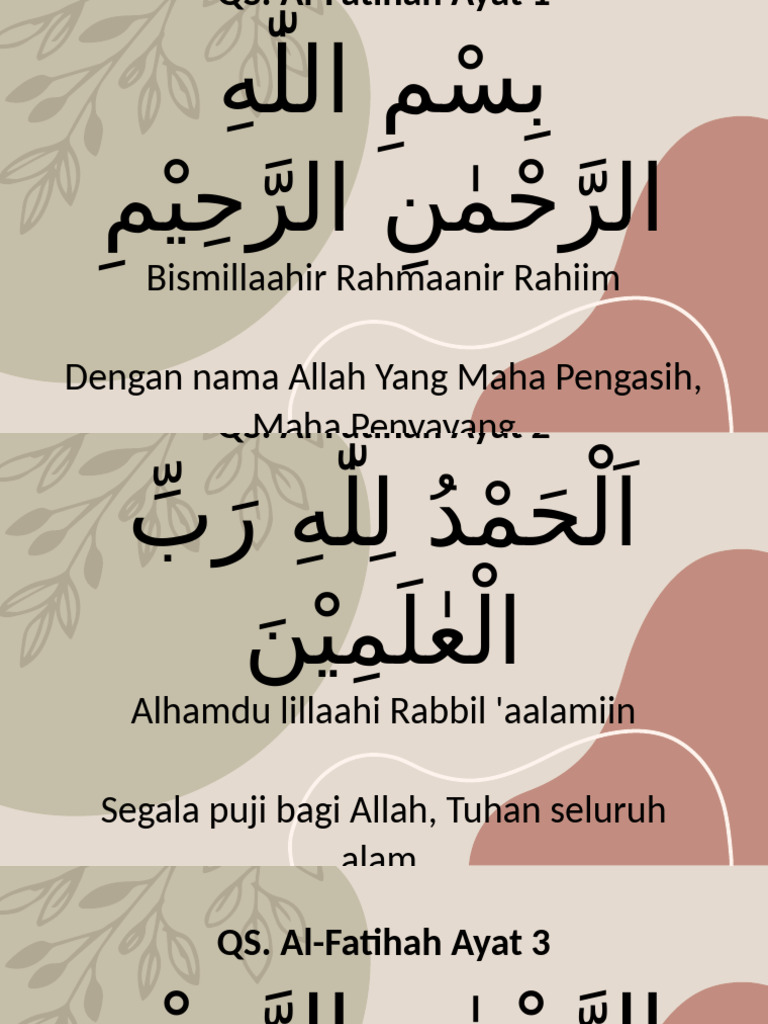 Al Fatihah | PDF