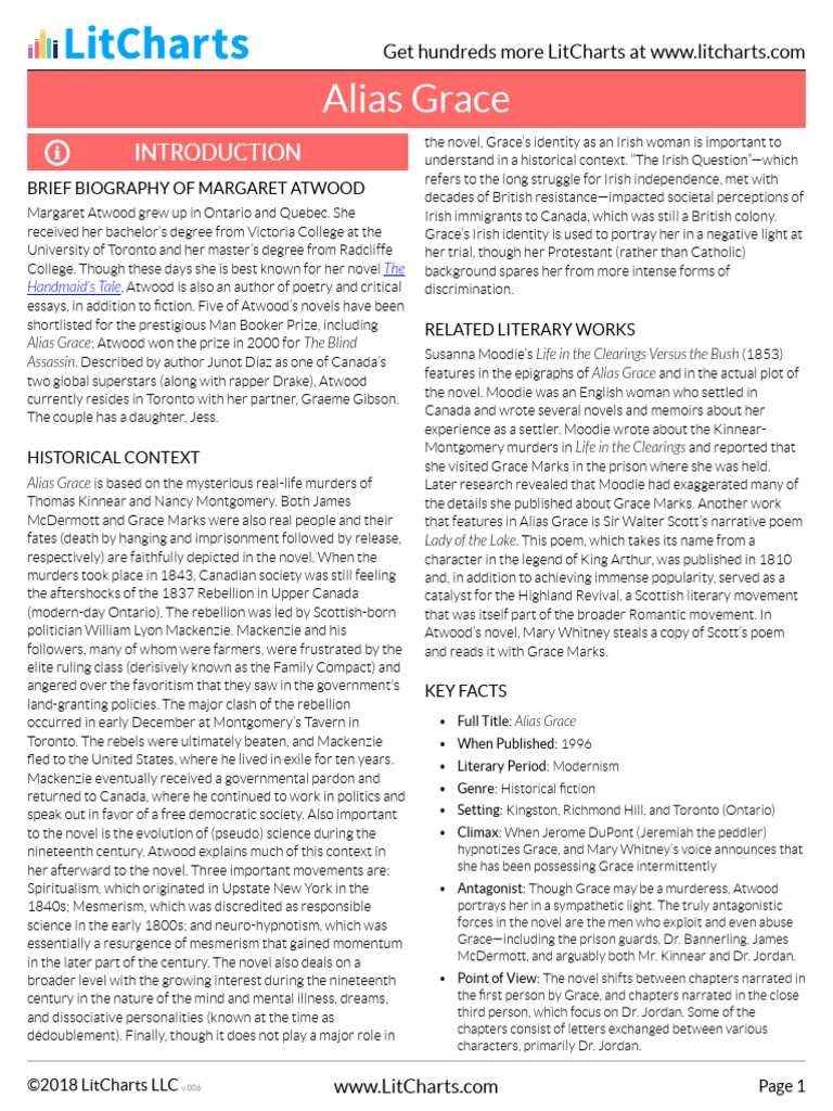 Alias Grace LitChart | PDF