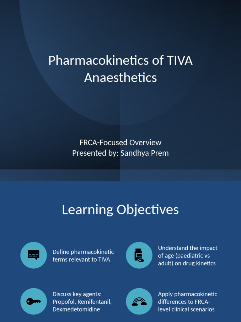TIVA Pharmacokinetics for FRCA Exam | PDF | Pharmacokinetics | Drugs