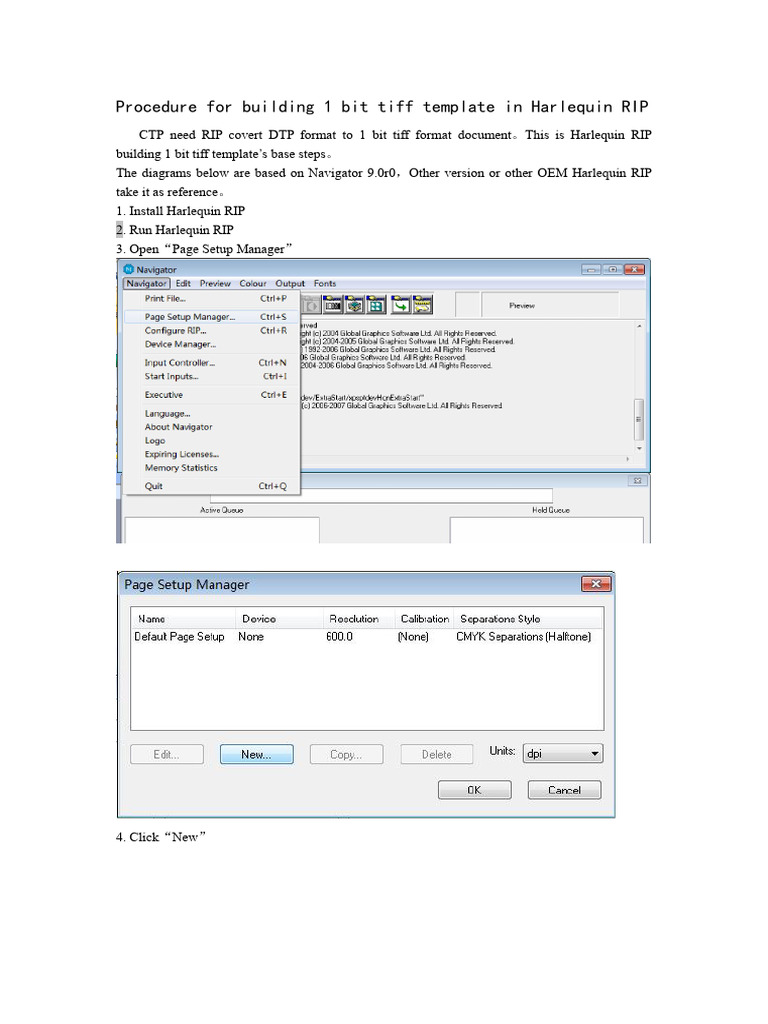 1-Bit TIFF Template Setup Guide | PDF