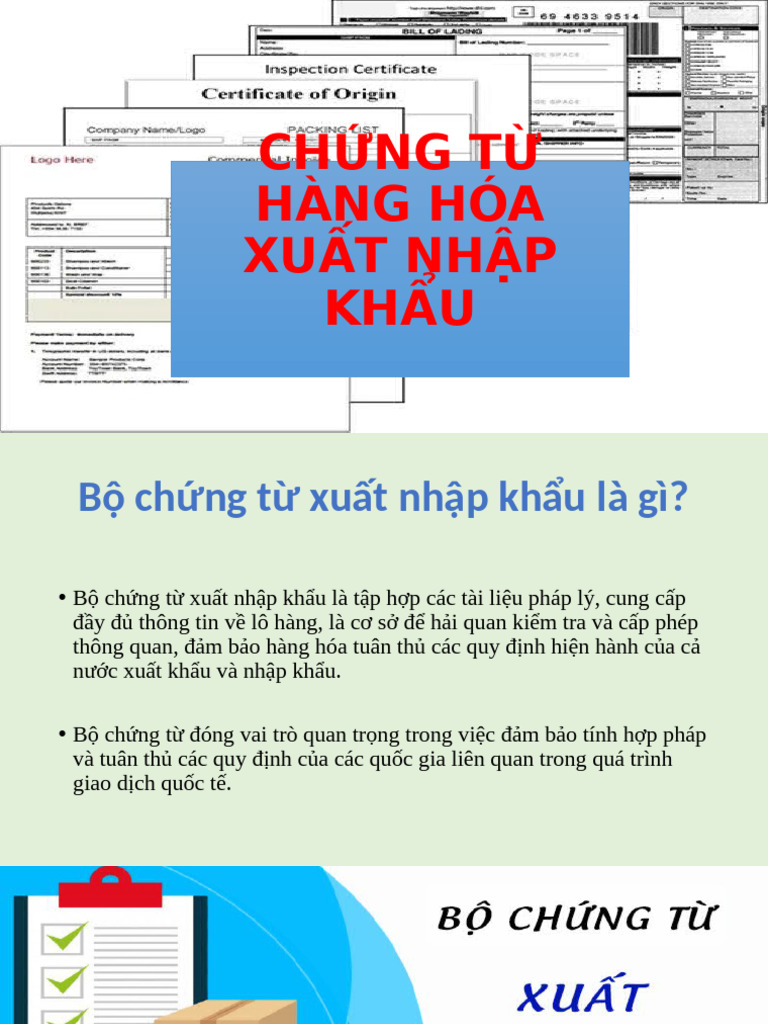 CDM Buoi 2 - BO CHUNG TU XNK | PDF