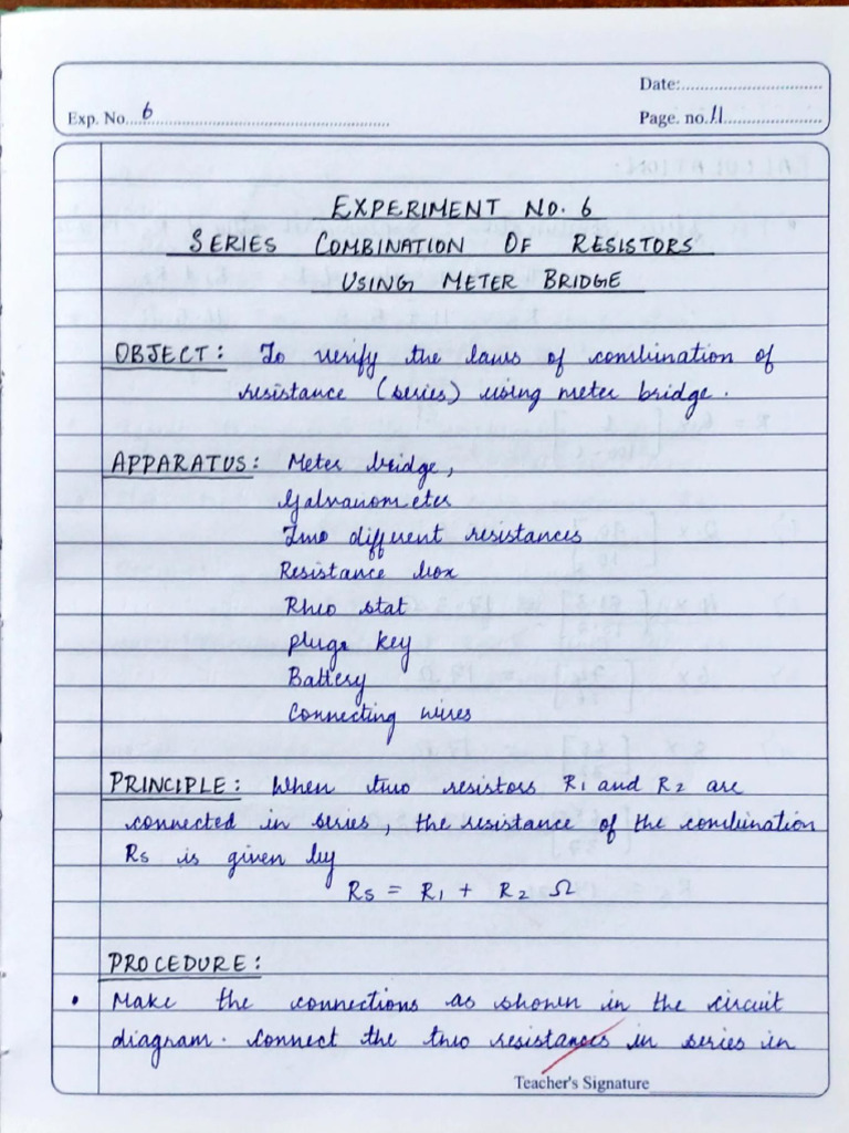 Series Combination of Resistors | PDF