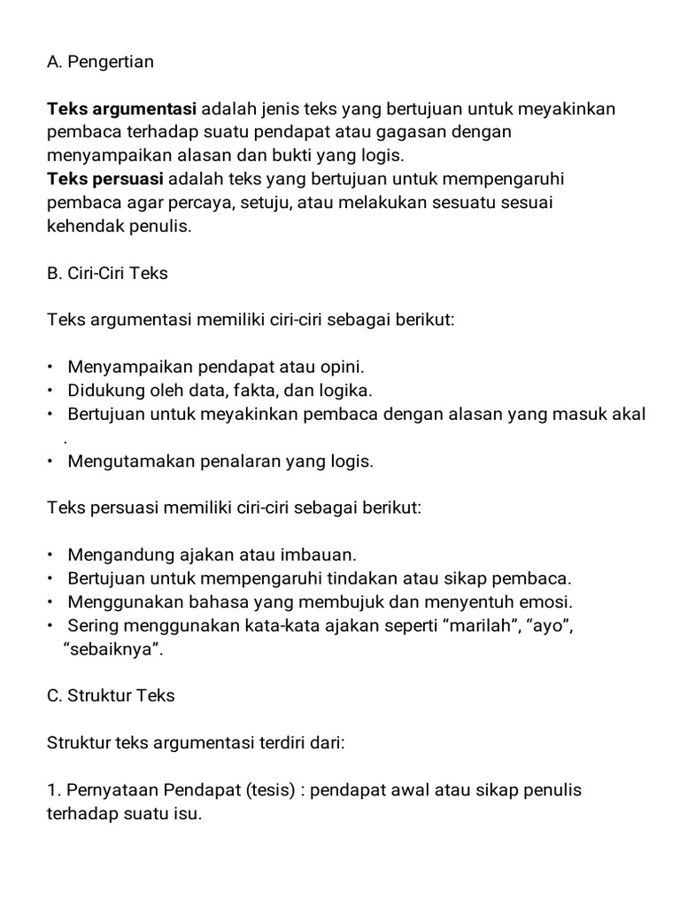 Perbedaan Teks Argumentasi dan Persuasi | PDF