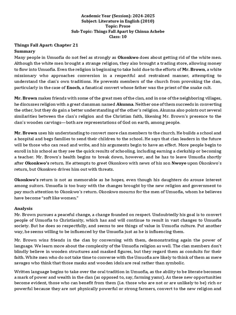 Novel - Things Fall Apart 3 | PDF