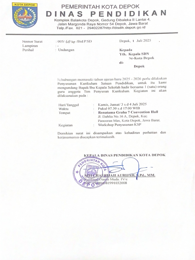 Undangan Workshop Penyusunan KSP | PDF