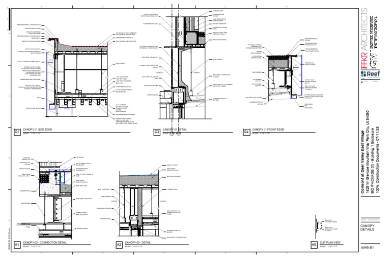 Canopy Construction Details | PDF | Roof | Architectural Elements