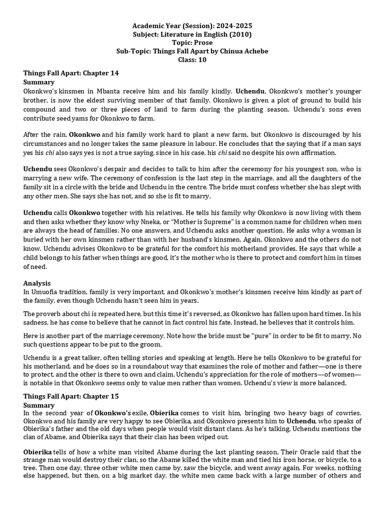 Novel - Things Fall Apart 2 | PDF