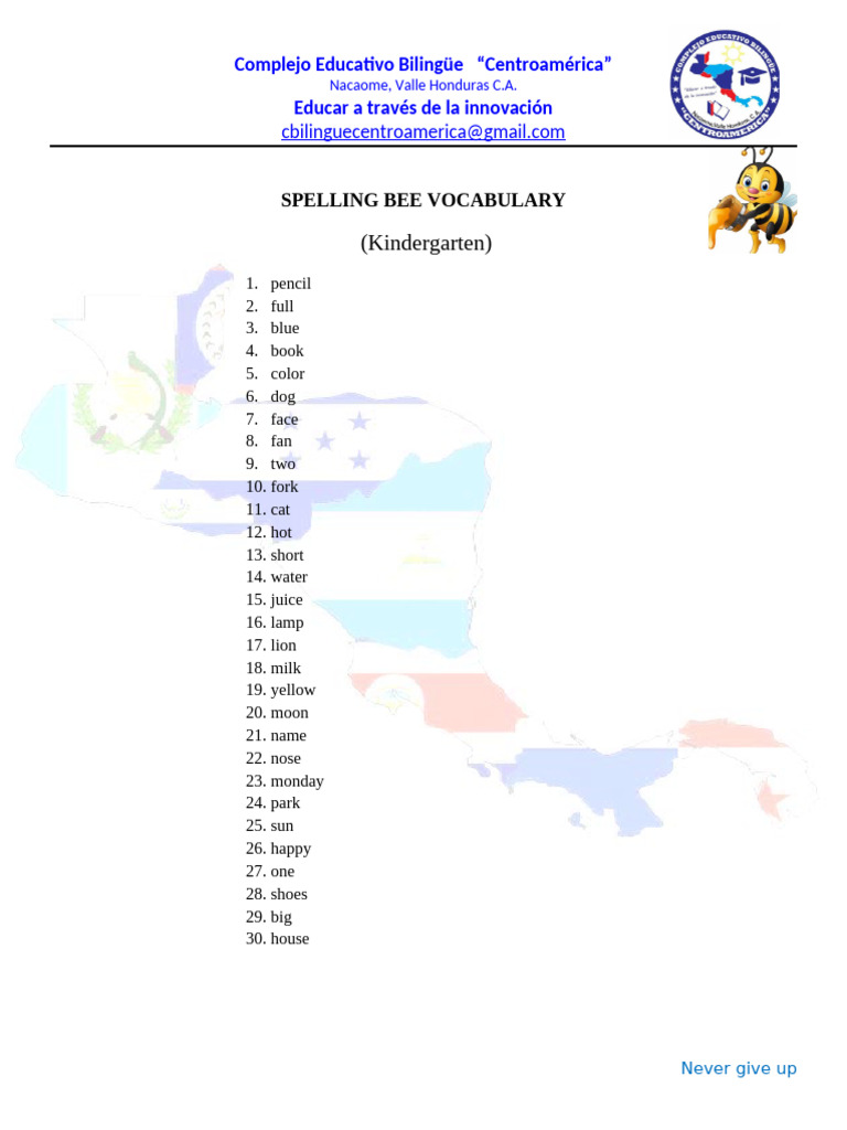 Spelling Bee Vocabulary 2025 | PDF