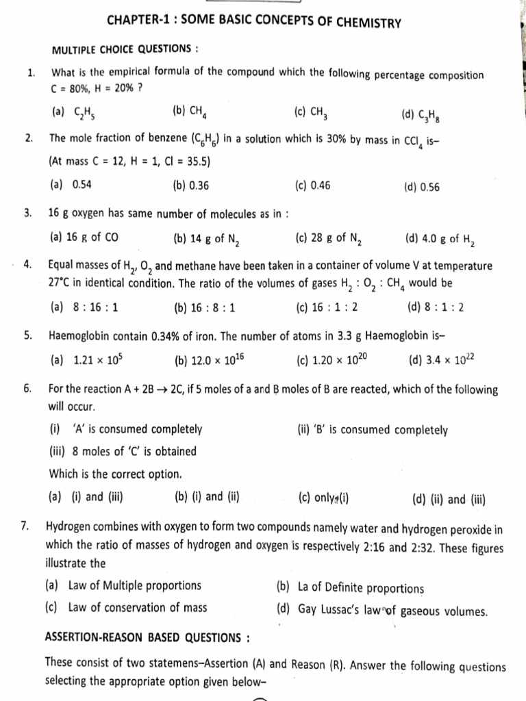 Class Xi CH 1 and CH 2 Assignment | PDF | Atomic Orbital | Electron