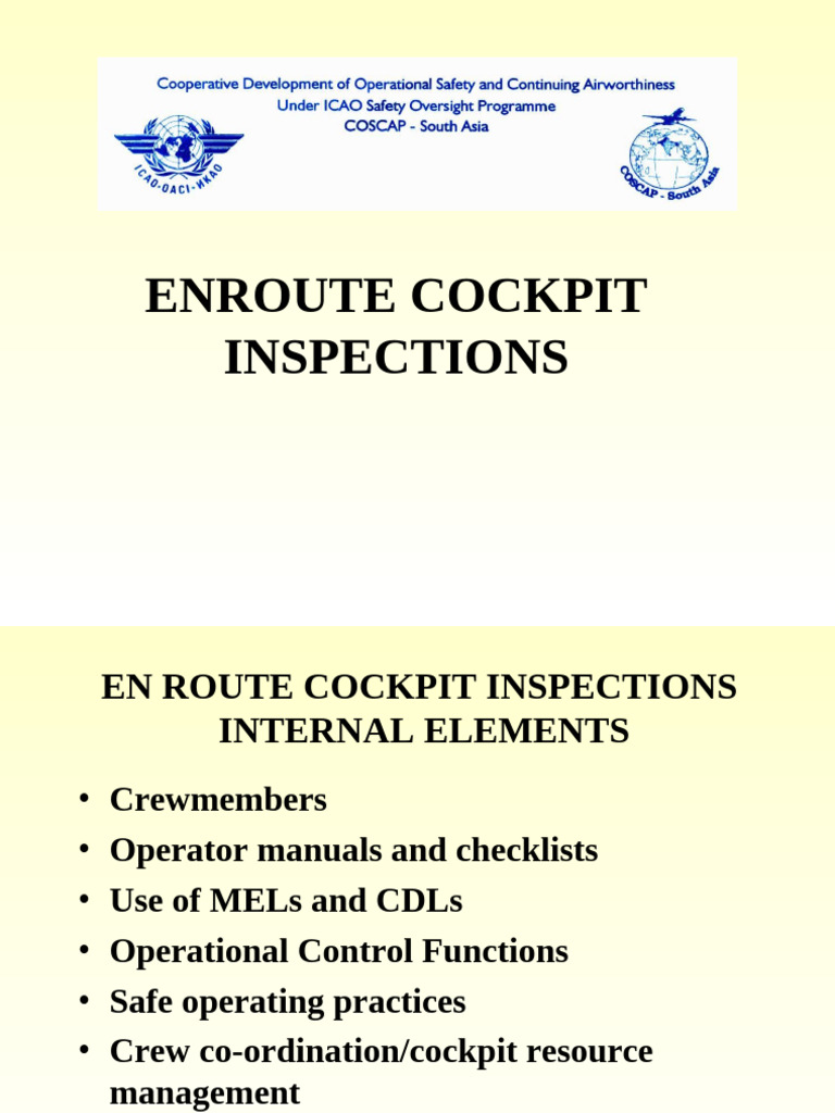 Enroute Cockpit and Cabin Inspections Guide | PDF