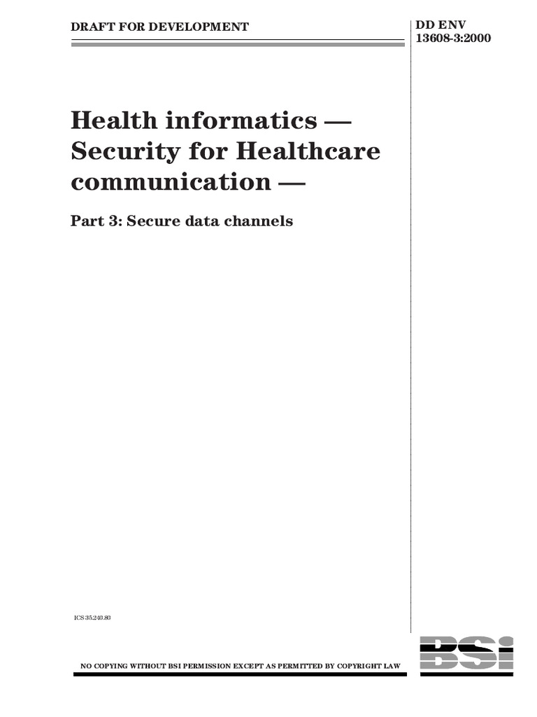 DD ENV 13608-3-2000 | PDF | Encryption | Transport Layer Security