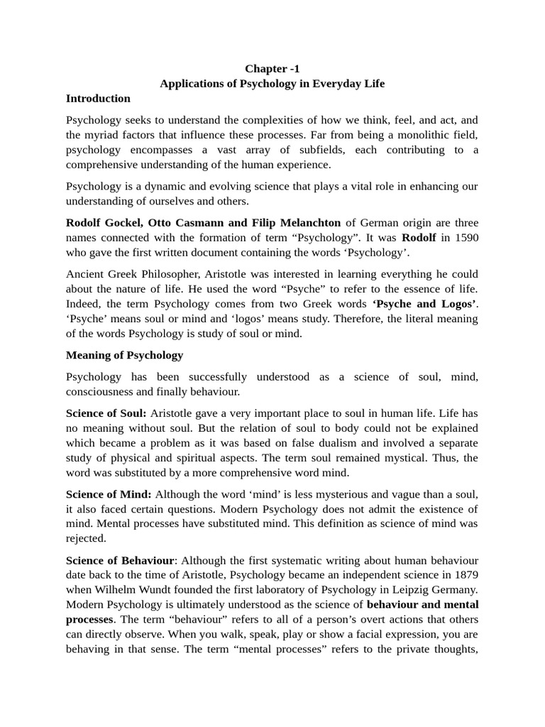 Open Elective Chapter 1 SC | PDF | Humanistic Psychology | Self Actualization