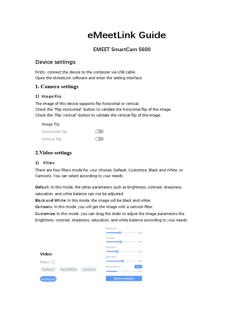 S600 EMeetLink Guide | PDF